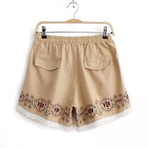 Bohemian Embroidery Lace Bottom Loose Shorts on Luulla