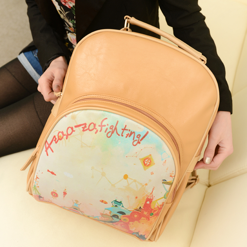 Vintage Cartoon Oil Painting Backpack on Luulla